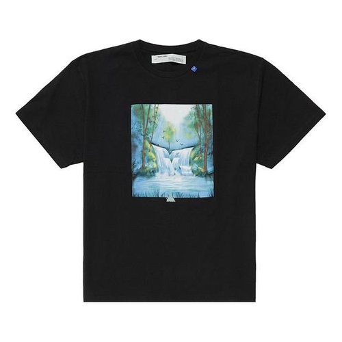 OFF-WHITE Waterfall Short Sleeve Over Tee 'Black / Multicolor ...