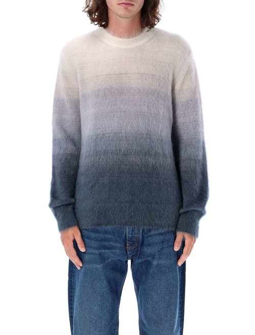OFF-WHITE Blue & OFF-WHITE Mohair Arrow Gradient Sweater 'Medium Gre ...