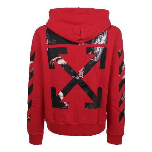 OFF-WHITE Caravaggio Arrow Hoodie 'Red' - OMBB034S20E300042088 | Solesense