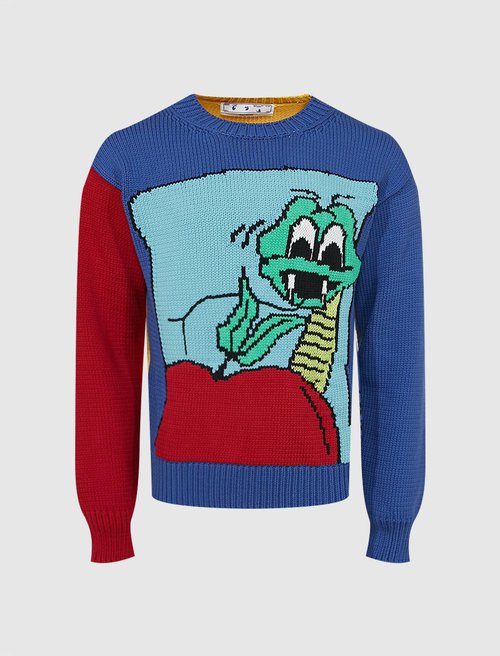 OFF-WHITE Snake Chunky Knit - OMHE085S21KNI0018425 | Solesense