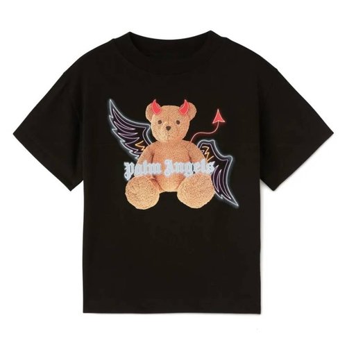 Palm Angels Logo Bear Devil T-Shirt 'Black/Brown' - PBAA003F24JER002-1060 | Solesense