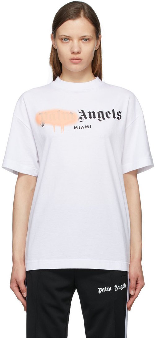 Palm Angels Sprayed Logo T-Shirt 'Miami' - PWAA039S21JER0060130 | Solesense