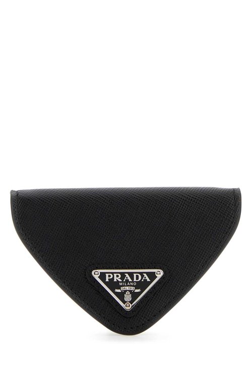 Prada Black Leather Coin Purse 'F0002' - 2MM004_QHHF0002 | Solesense