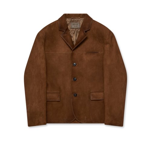 Prada Suede Jacket 'Tobacco' - UPG374 | Solesense