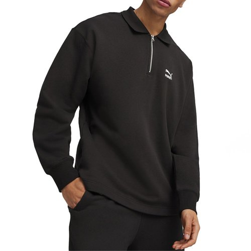 PUMA Better Classics Collared Long Sleeve Quarter Zip Pullover Shirt ...