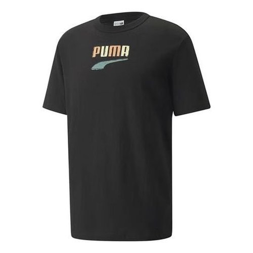PUMA Downtown Logo Tee 'Black' - 535359-01 | Solesense
