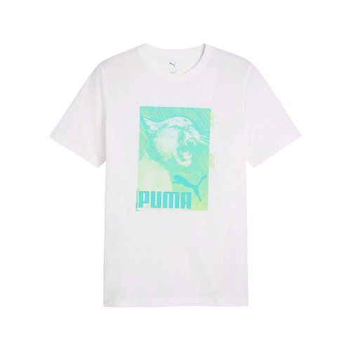 PUMA Graphics Photoprint Crew Neck Short Sleeve T-Shirt 'White ...