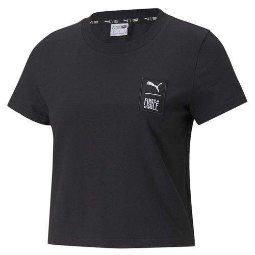 PUMA First Mile Logo Crew Neck Short Sleeve T-Shirt 'Black' - 532338-01 ...