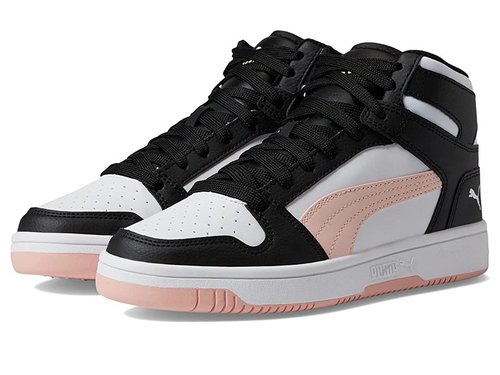PUMA Rebound Layup Synthetic Leather Sneakers Big Kid 'Puma Black/Rose ...