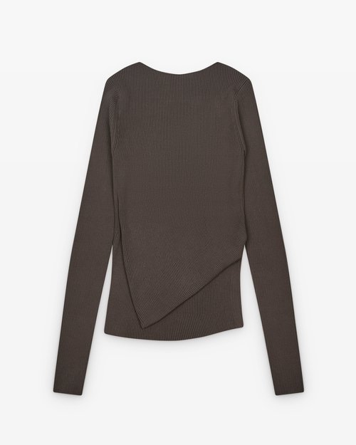 Rick Owens Long Sleeve Babel Top 'Dark Dust' - RP02E4639-RI-VI | Solesense