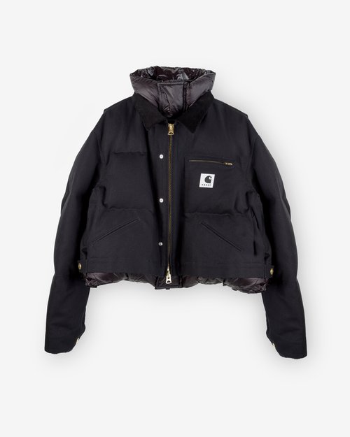 Sacai Carhartt WIP Canvas Puffer Jacket 'Black' - 25-08083 | Solesense