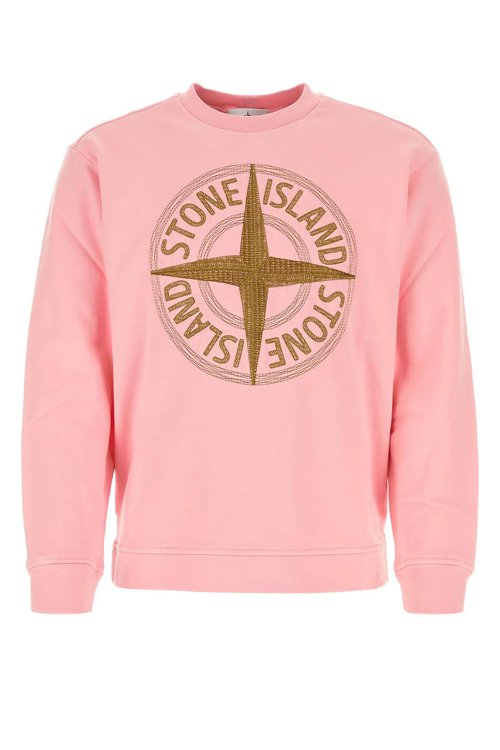 Stone Island Embroidered Logo Sweatshirt 'Pink' - 781565484-V0080 ...
