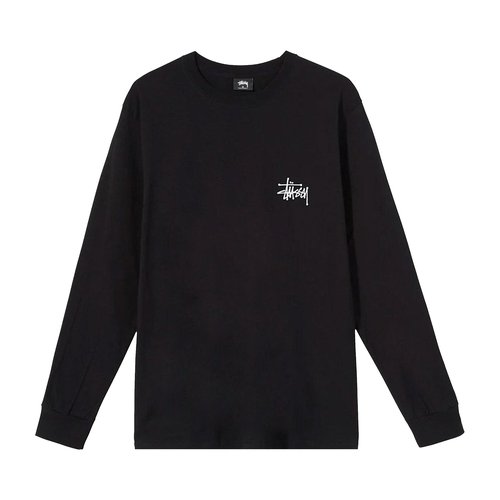 Stüssy Basic Long-Sleeve Tee 'Black' - 1994759-BLAC | Solesense