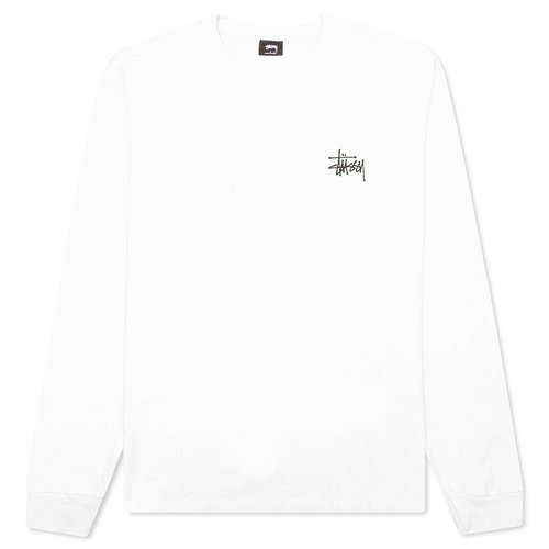 Stüssy Basic Long-Sleeve Tee 'White' - 1994615-WHIT | Solesense