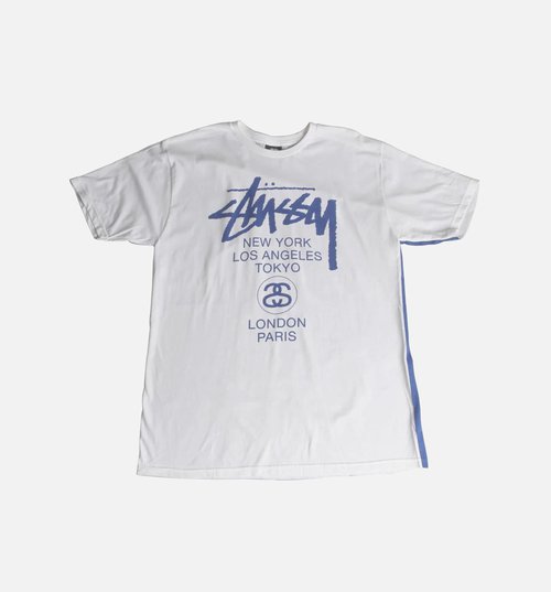 Stüssy Diametric Tee 'White/Blue' - 1903571-WTBL | Solesense