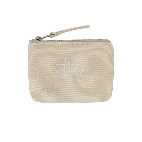 Stüssy Canvas Coin Pouch 'Natural' - 134256-NATU | Solesense