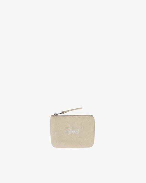 Stüssy Canvas Coin Pouch 'Natural' - 134256 | Solesense