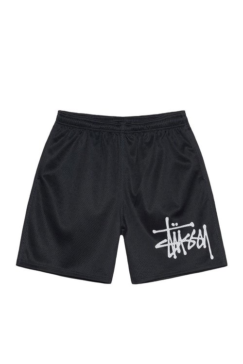 Stüssy Mesh Big Basic Shorts 'Black' - 112285-BLAC-S | Solesense