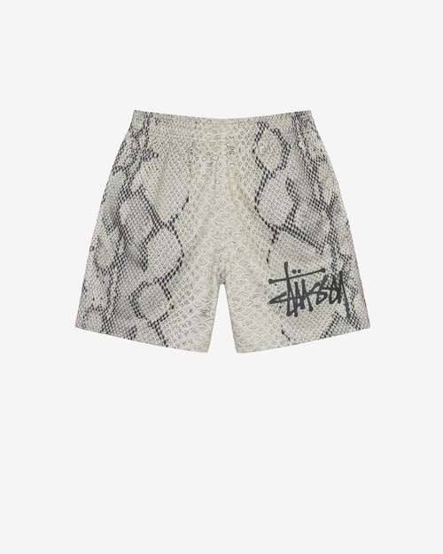 Stüssy Mesh Short Snake Skin 'Bone' - 112317 | Solesense