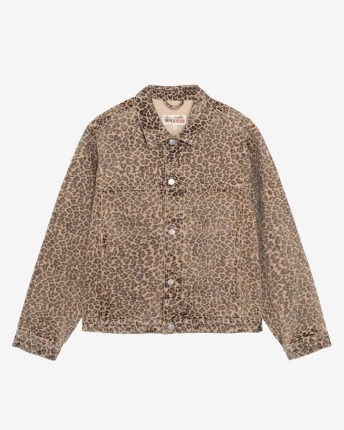 Stüssy Trucker Denim Vintage Wash 'Leopard' - 115839 | Solesense