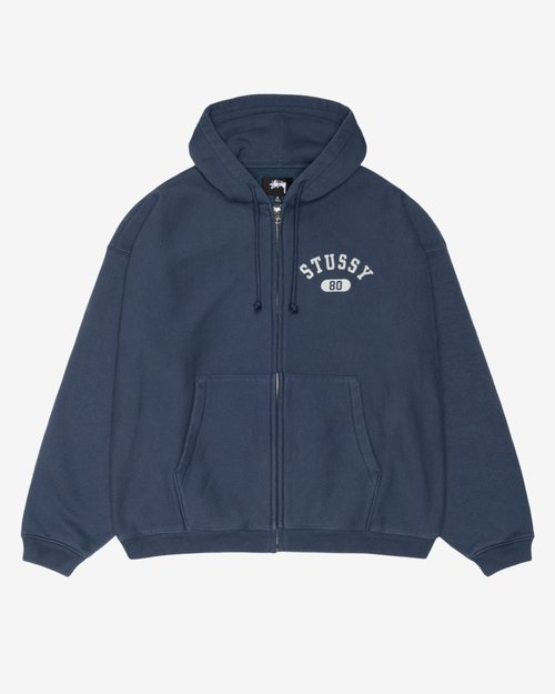 Stüssy Varsity Zip Hood 'Navy' - 118589 | Solesense
