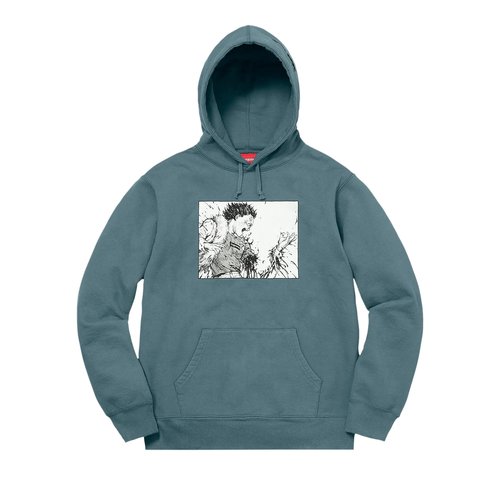 Supreme Akira Arm Hooded Sweatshirt 'Slate' - FW17SW49 SLATE | Solesense