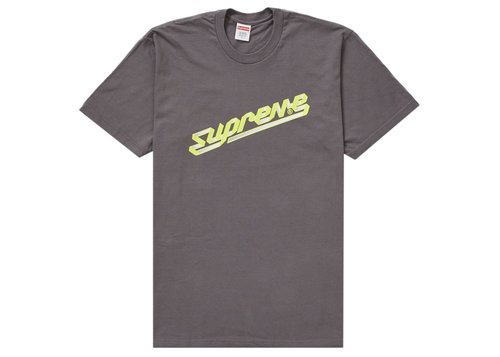Supreme Banner Tee FW23 'Charcoal' | Solesense