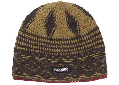 Supreme Diamond Beanie FW25 'Brown' | Solesense