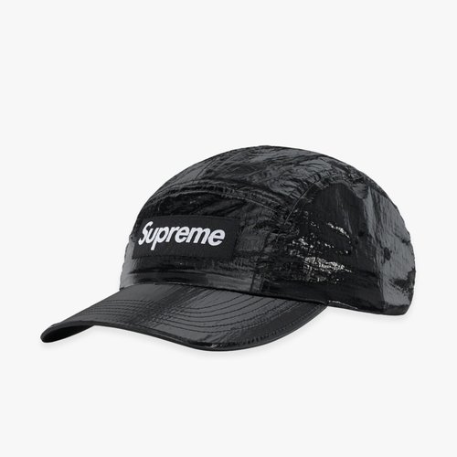 Supreme Gloss Ripstop Camp Cap Black FW23 'BlackSeason:Fall/Winter 2023 ...