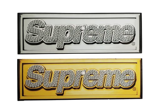 Supreme Gold and Platinum Bling Box Logo Sticker Set 'Multicolor ...