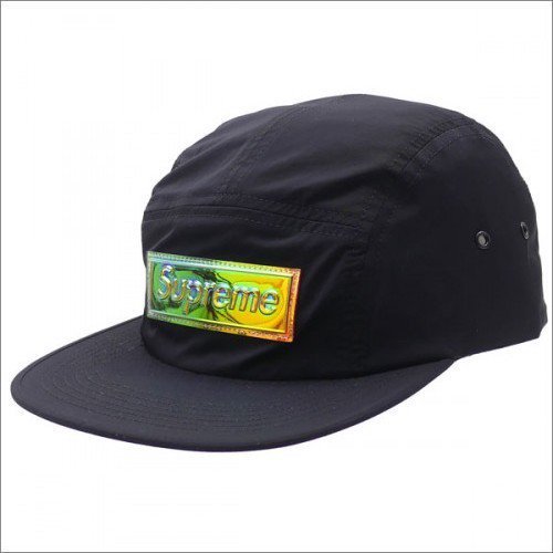 Supreme Iridescent Logo Camp Cap 'Black' | Solesense