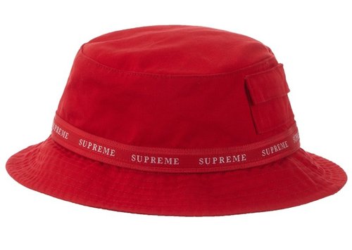 Supreme Jacquard Logo Taping Crusher Hat 'Red' | Solesense