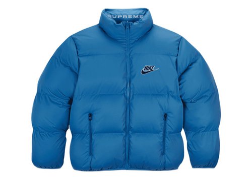 Supreme Nike Reversible Puffy Jacket 'Blue' | Solesense