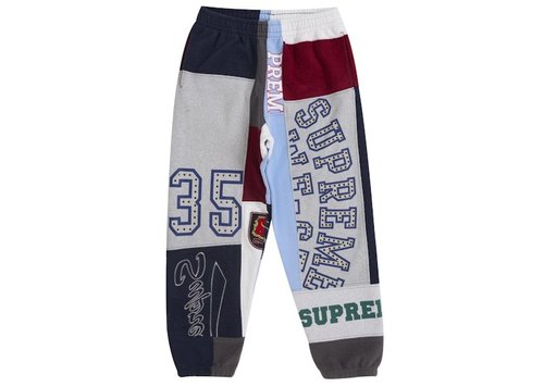 Supreme Patchwork Sweatpant SS25 'Navy Blue' | Solesense