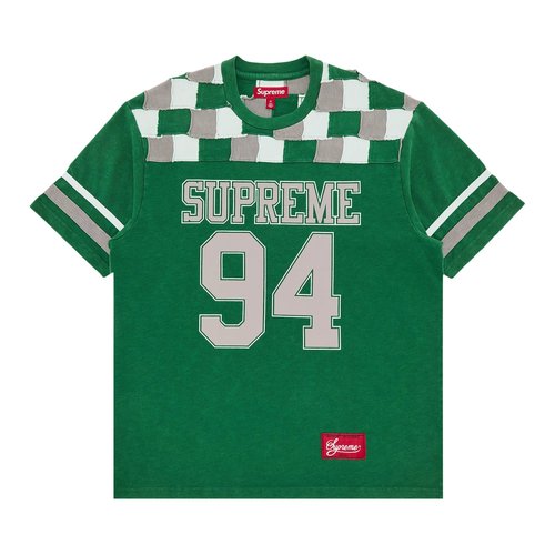 Supreme Patchwork Yoke Football Top 'Green' - FW24KN33 GREEN | Solesense