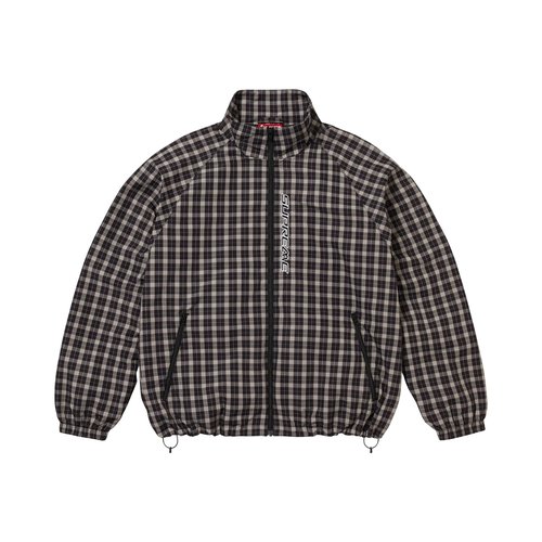 Supreme Plaid Track Jacket 'Black' - FW25J96 BLACK | Solesense