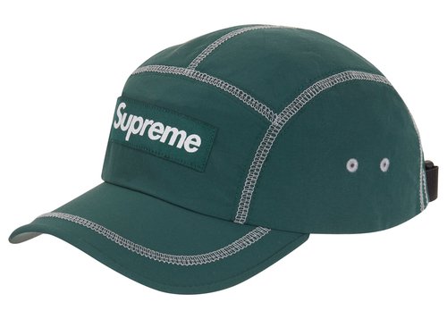 Supreme Reflective Stitch Camp Cap 'Dark Green' | Solesense