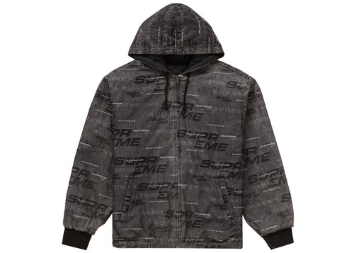 Supreme Reversible Dimensions Logo Denim Work Jacket 'Black' | Solesense