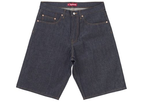 Supreme Rigid Baggy Selvedge Denim Short SS25 'Rigid Indigo' | Solesense