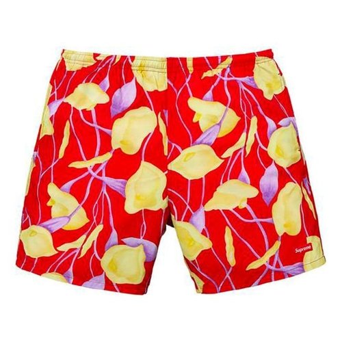 Supreme SS18 Nylon Water Short Flowers Casual Shorts Red 'RED' - SUP ...