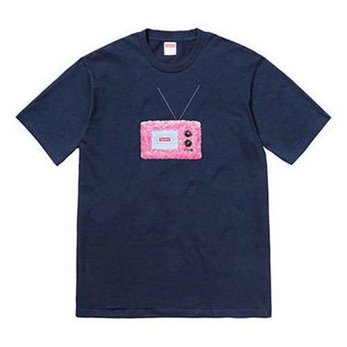 Supreme SS18 TV Tee Navy Printing Short Sleeve Navy 'Blue' - SUP-SS18 ...