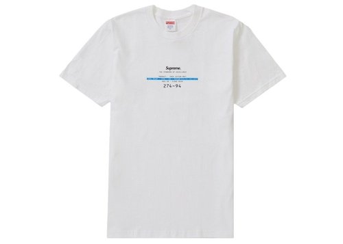 Supreme Standard Tee Shirt 'White' | Solesense