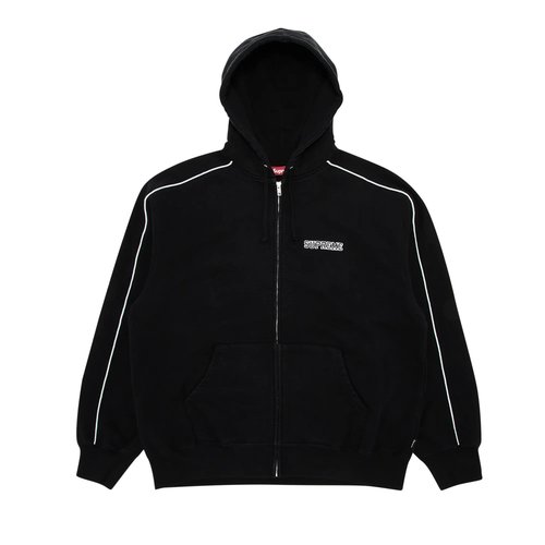 Supreme State Zip Up Hooded Sweatshirt 'Black' - FW24SW49 BLACK | Solesense