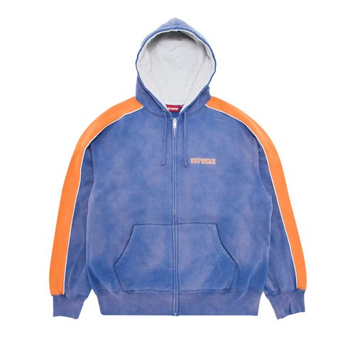 Supreme State Zip Up Hooded Sweatshirt 'Washed Royal' - FW24SW49 WASHED ...