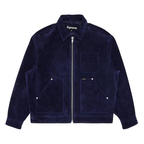 Supreme Suede Work Jacket 'Blue' - FW24J87 BLUE | Solesense