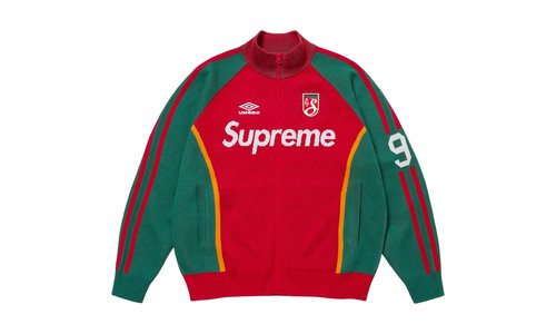Supreme Umbro Zip Up Sweater 'SS 25 - Red' - SU25342 | Solesense