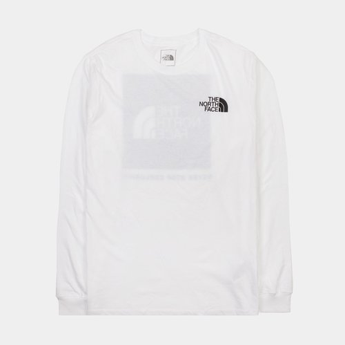 The North Face Box NSE Tee Long Sleeve Shirt 'White' - NF0A4762-LA9 ...
