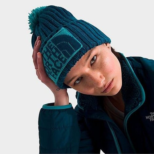 The North Face Inc Heritage Ski Tuke Beanie Hat 'Midnight Petrol/Algae ...