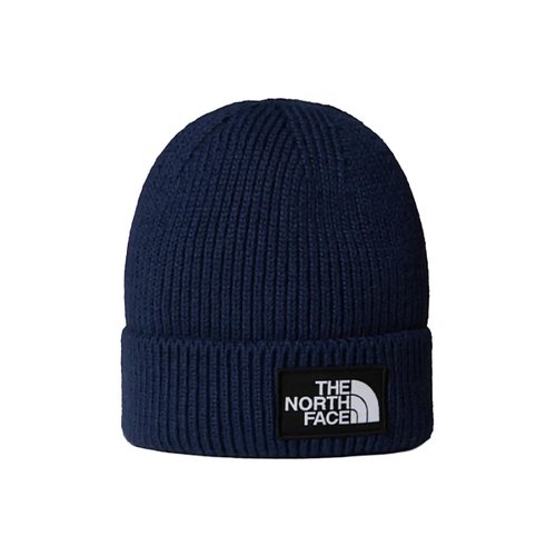 The North Face TNF Logo Box Cuffed Beanie Caps 'Summit Navy' - NF0A8CHE ...
