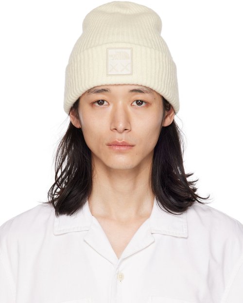 The North Face White KAWS Edition Beanie 'Moonlight Ivory-' - NF0A7WMI ...